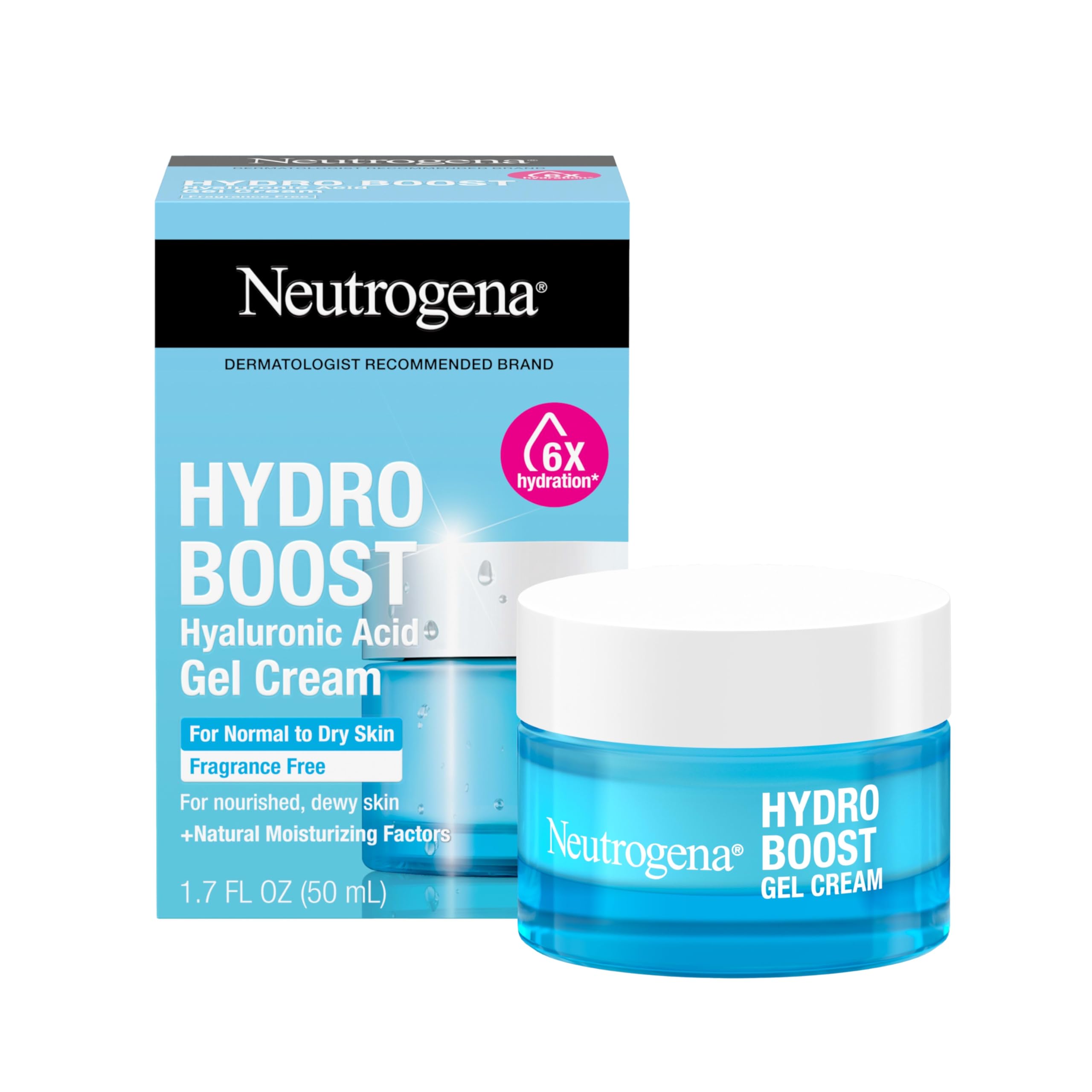 Neutrogena Hydro Boost Gel Cream, 48 Hr Hydration For Normal/Dry Skin ...